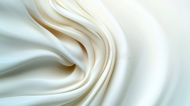 Elegant Folds of Cream-colored Fabric Create a Soft, Flowing Texture ...