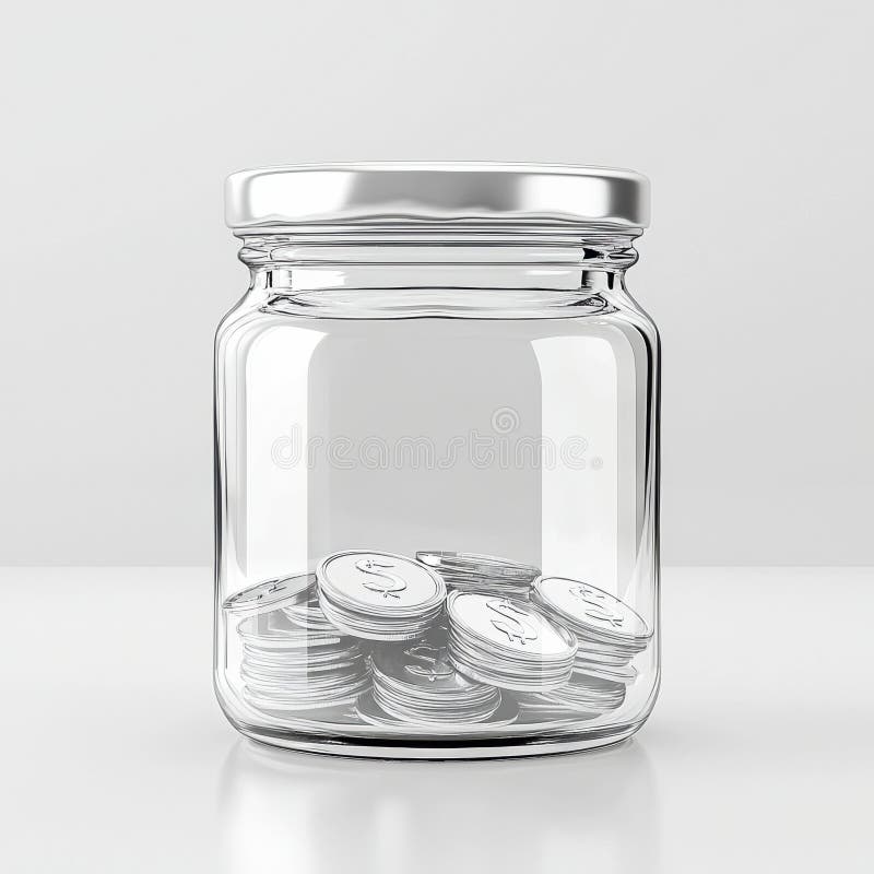 Creating Wealth: a Glass Jar As a Symbol of Saving Coins and Smart ...