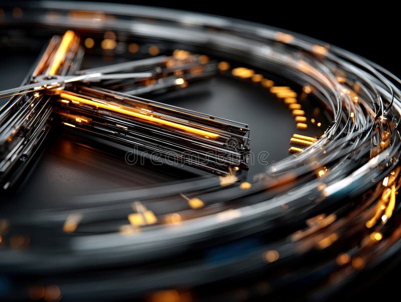 An Image Showcases a Glowing Coiled Cable Symbolizing Connectivity ...