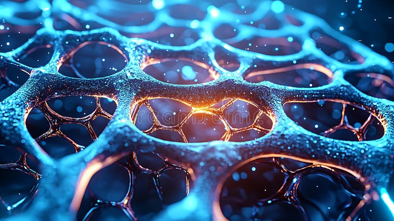 Glowing Nano Composite Material Under UV Light Stock Illustration ...