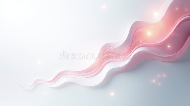 The Image Showcases a Gradient of Soft Pink and White Wavy Lines ...
