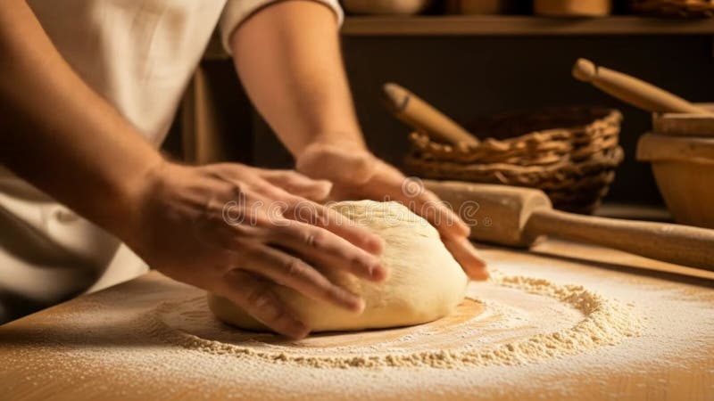 Artisan Bread Making stock footage. Video of closeup - 384416390
