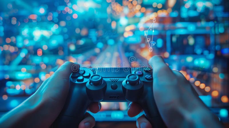 The Image Showcases Hands Grasping a Gaming Controller Closeup, Set ...