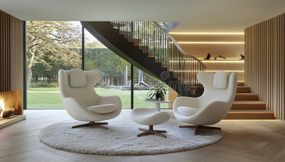 The Image Showcases a Harmonious Blend of Scandinavian Design ...