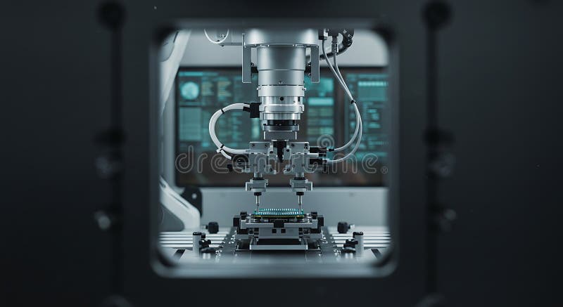 AI-Powered Precision Manufacturing Stock Illustration - Illustration of ...