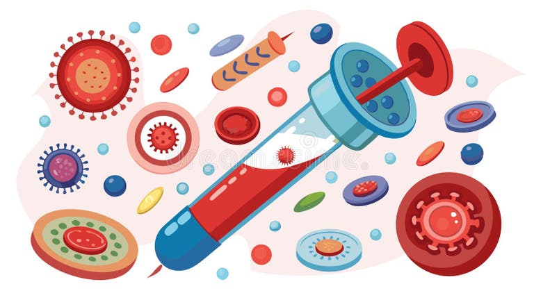 This Image Showcases a High-resolution Microscopic View of a Blood Test ...