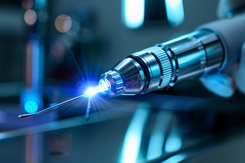Close-up of a Modern Dental Tool in a Futuristic Dentistry Setting ...