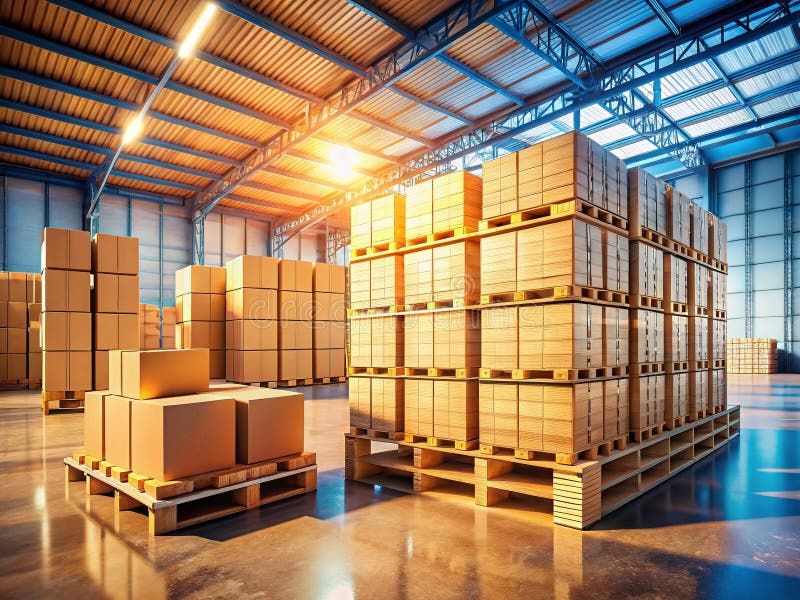 Efficient Warehouse Storage Solution Maximizing Space with Cardboard ...