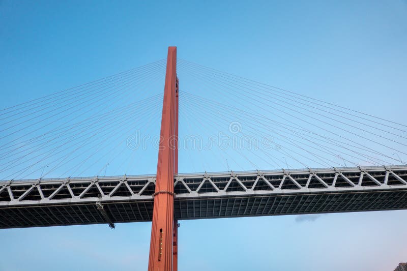 Hongyan Village Bridge Spanning the Jialing River in Chongqing ...