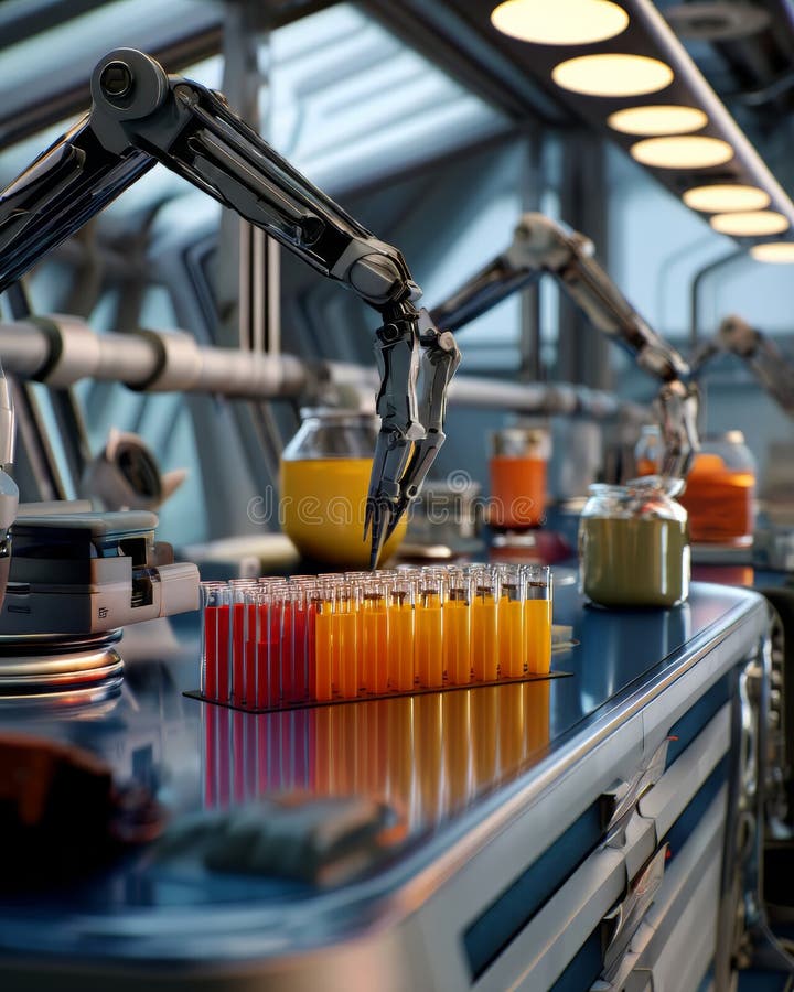 Exploration of a Futuristic Biotech Laboratory Featuring Advanced ...