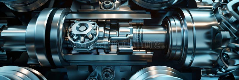 Precision Engineering Closeup of a Machines Inner Workings this Image ...