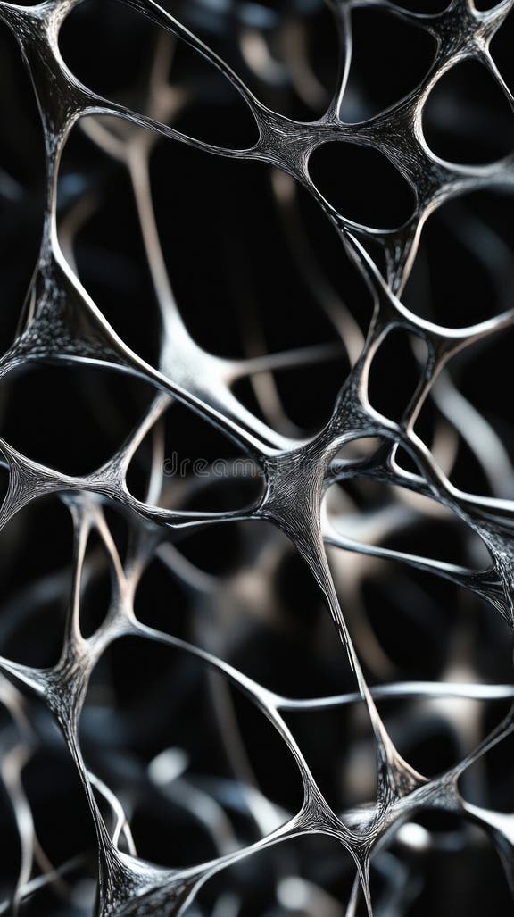 Intricate Network of Metallic Fibers with Abstract Geometric Patterns ...