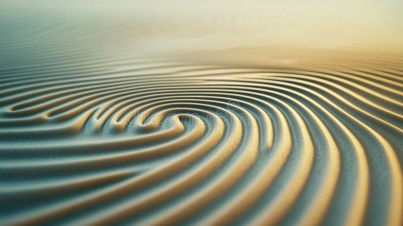 Golden Sand Dunes Create Soft Flowing Patterns Under Sunlight Stock ...