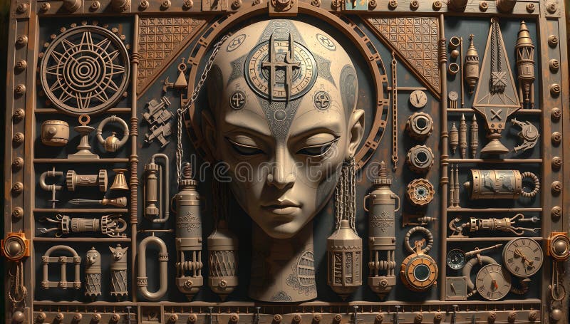 Steampunk Mechanism and Human Fusion Stock Photo - Image of futuristic ...