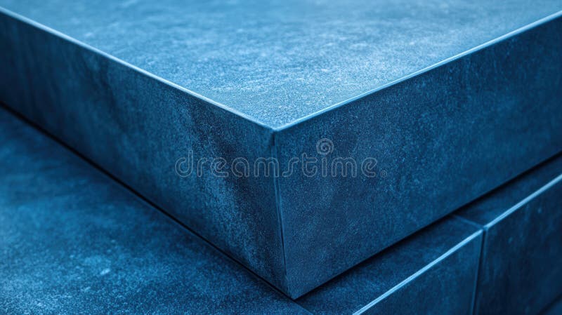 Close-up of Textured Blue Stone Slabs with Sharp Edges and Smooth ...