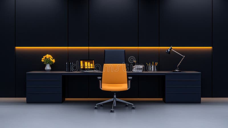 Isolated Office Workstation Desk for Productive Work Environment Stock ...