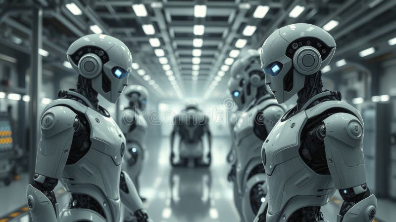 Robotics Innovation Perfectly Engineered Machines Stock Illustration ...