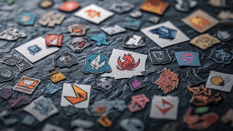 Vibrant Array of Colored Stickers Representing Innovative Ideas for ...