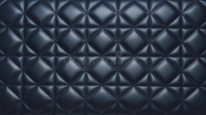 Luxury Dark Blue Quilted Leather Texture with Geometric Diamond Pattern ...