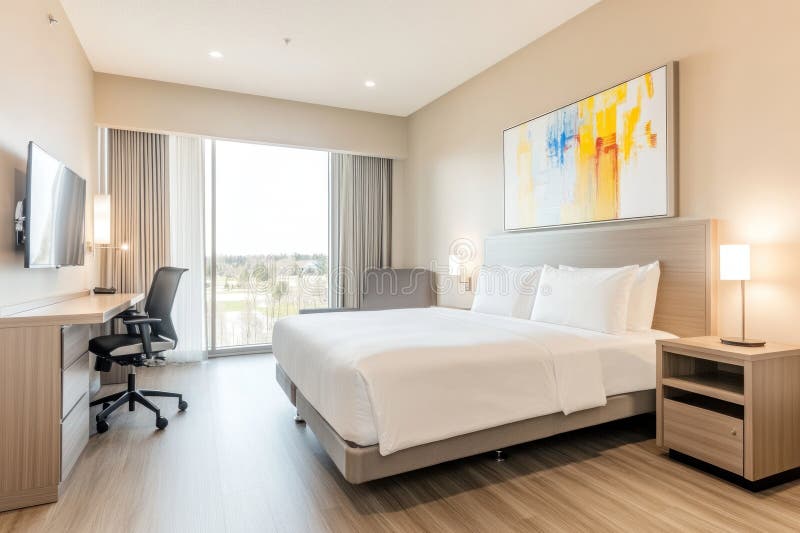 Sumptuous Retreat in a Lavish Hotel Room Stock Illustration ...