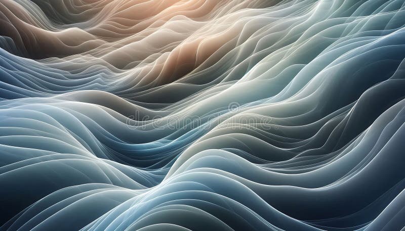 Abstract Wave-like Layers in Cool Gradients Stock Illustration ...