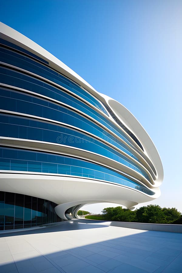 Fluidic Architectural Building Spiral Diamond Generated by Ai Stock ...