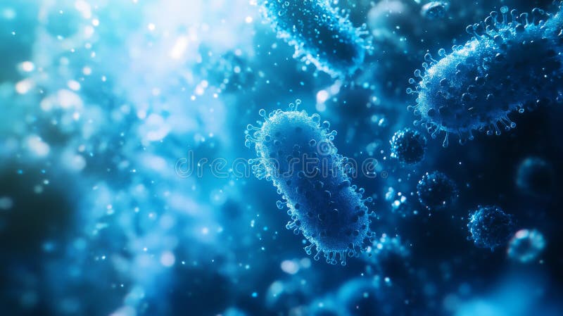 This Image Showcases Microscopic Bacteria in a Stunning Blue ...