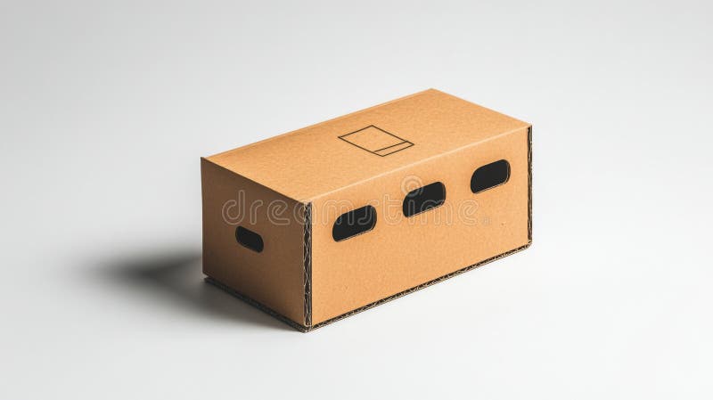 A Simple Cardboard Box on a Clean Surface. the Minimalistic Design ...
