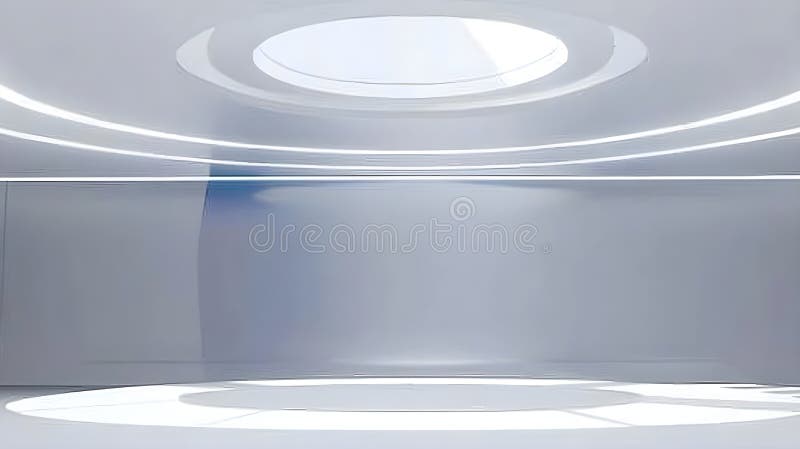 Modern Abstract Space with Circular Skylight Generative AI Stock Illustration - Illustration of ...