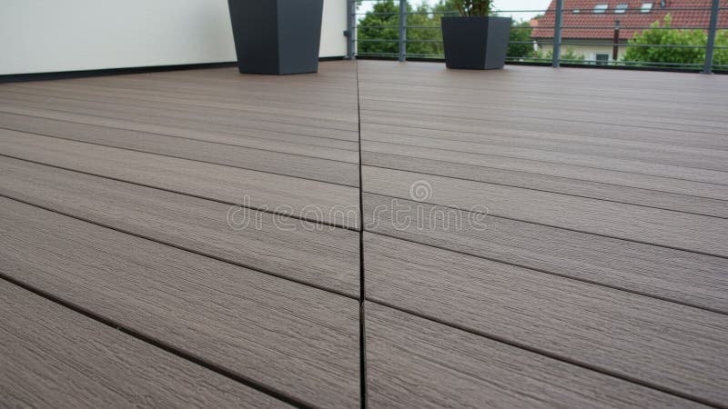 Modern Composite Decking stock illustration. Illustration of property ...