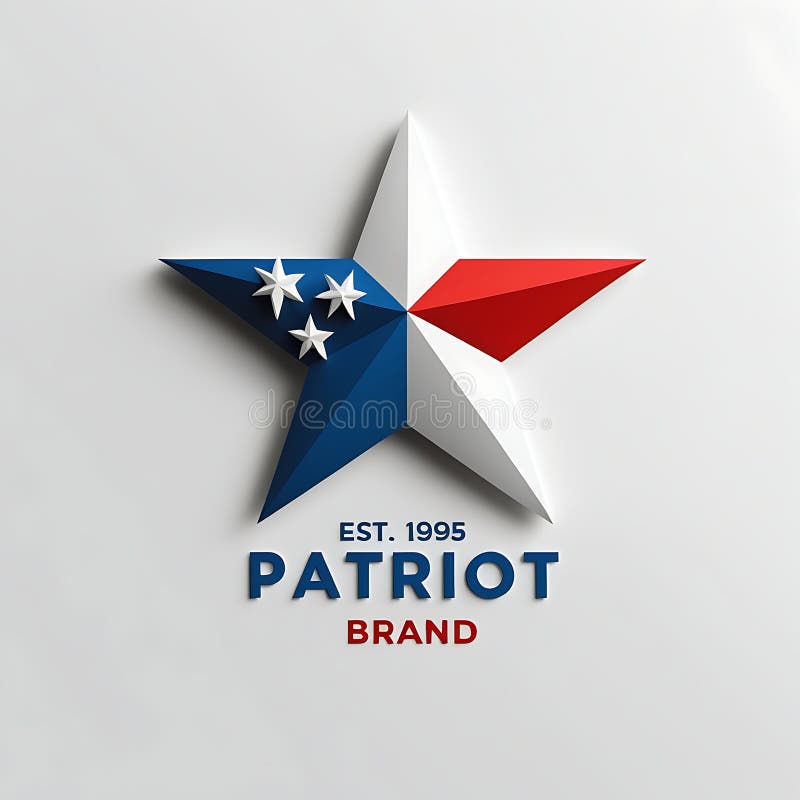 Patriot Brand American Star Logo Design - Est. 1995 Stock Illustration ...