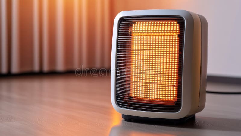 Electric Halogen Heater stock illustration. Illustration of lighting ...