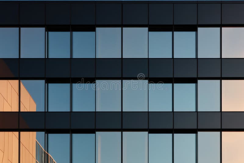 Modern Glass Panels with Overlapping Design Stock Illustration ...