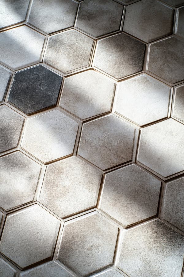 Dynamic Hexagonal Floor Tile Design Stock Illustration - Illustration ...