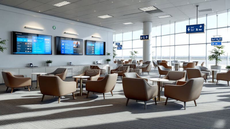 Modern Lobby Setting with Comfortable Lounge Seating for Waiting Rooms ...