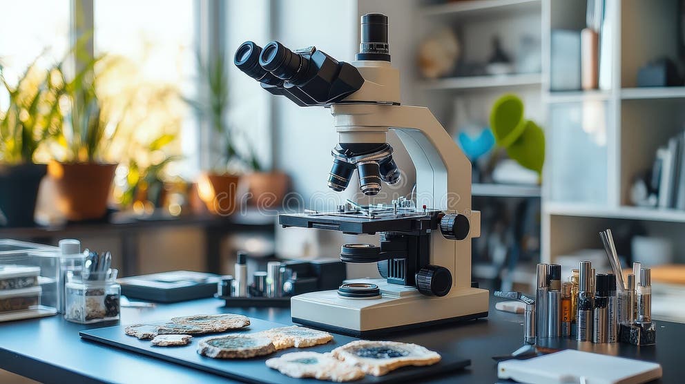 Microscope Setup for Petrographic Analysis of Thin Rock Samples Stock ...