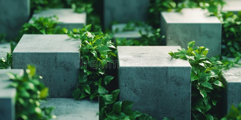 Modern Minimalist Architectural Blocks Stock Image - Image of lines ...