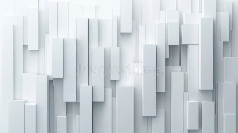 Abstract Geometric Pattern with Overlapping White Rectangular Panels ...