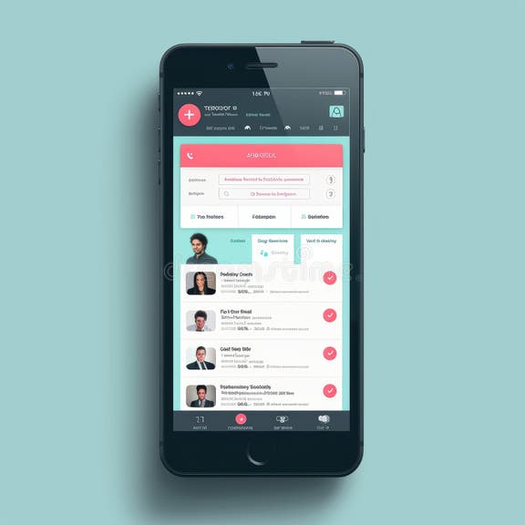 Modern Mobile Application Interface Displaying Professional Profiles ...