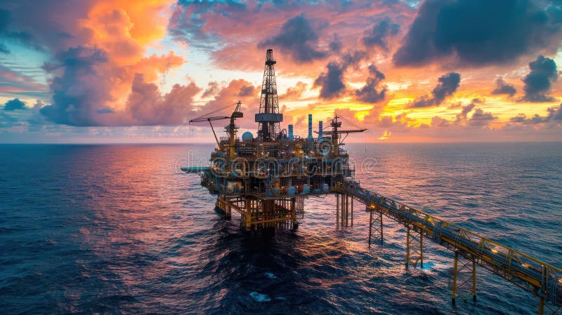 Modern Oil and Gas Extraction Enterprise with Advanced Processing ...