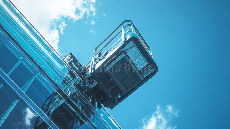 Modern Sleek Manlift Machine for Safe Working at Heights Stock ...