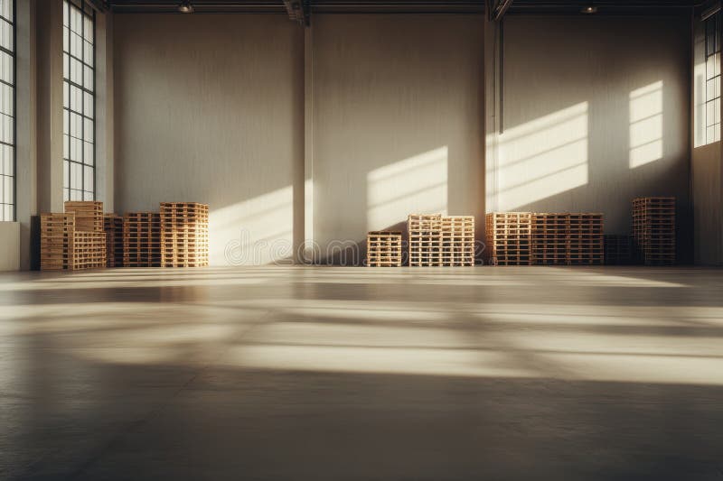 Modern Warehouse with Open Layout and Natural Light Stock Photo - Image ...