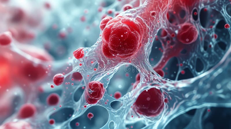 Red Blood Cell Network stock image. Image of body, science - 311900519