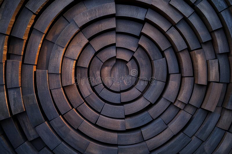 Circular Arrangement of Cladding Boards Stock Illustration ...