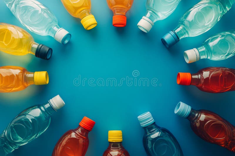Colorful Water Bottles for World Water Day Stock Illustration ...