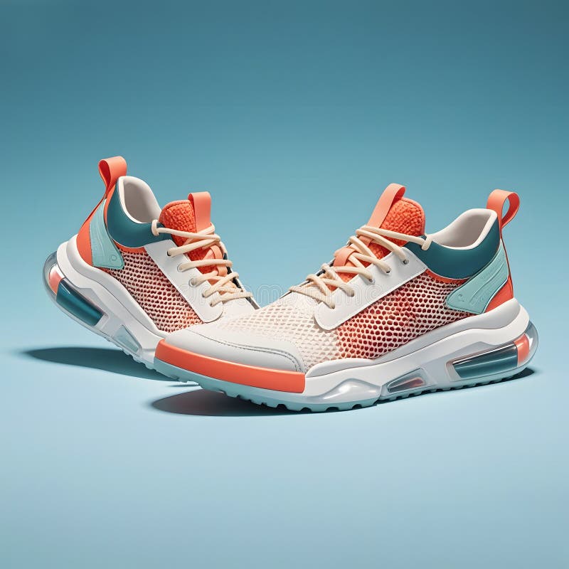 Dynamic Multi-Colored Sport Shoes Stock Illustration - Illustration of ...