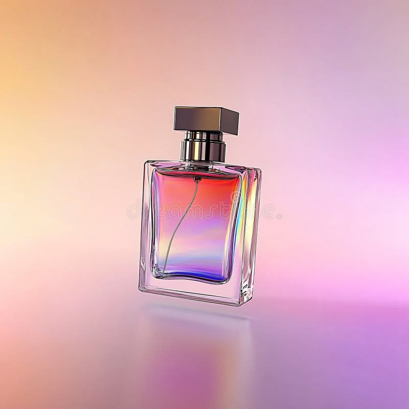 Perfume Bottle with Gradient Background - Generated Using Ai Stock ...