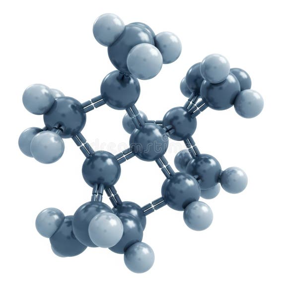 Detailed 3d Model of a Complex Organic Molecule with Spherical Atoms ...