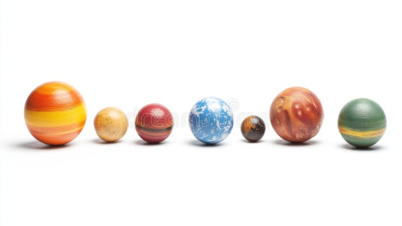 A Colorful Representation of Planets in Our Solar System. Each Sphere ...