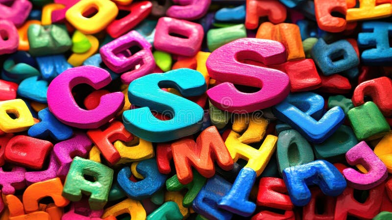 Colorful CSS: a Vibrant Jumble of Alphabet Blocks in Pink, Blue, Yellow ...
